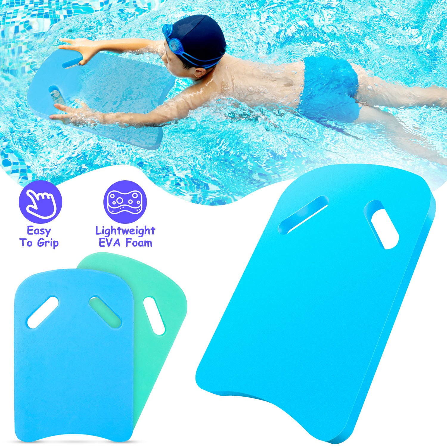 EVA Foam Floating Swim Aid Kickboard U-Shape Water Training Board w ...