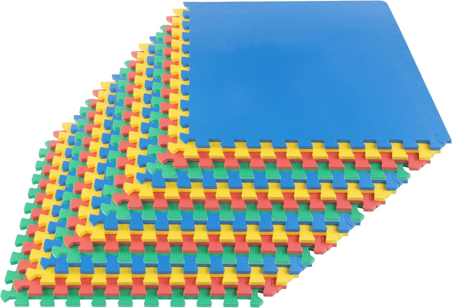 EVA Foam Mat Tiles 16-Pack - 64 SQ FT Interlocking Padding for Playroom ...