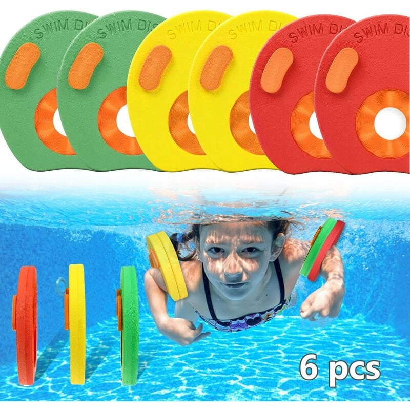 EVA Foam Swimming Discs, Pack of 6, Swimming Discs for Kids Learning to ...