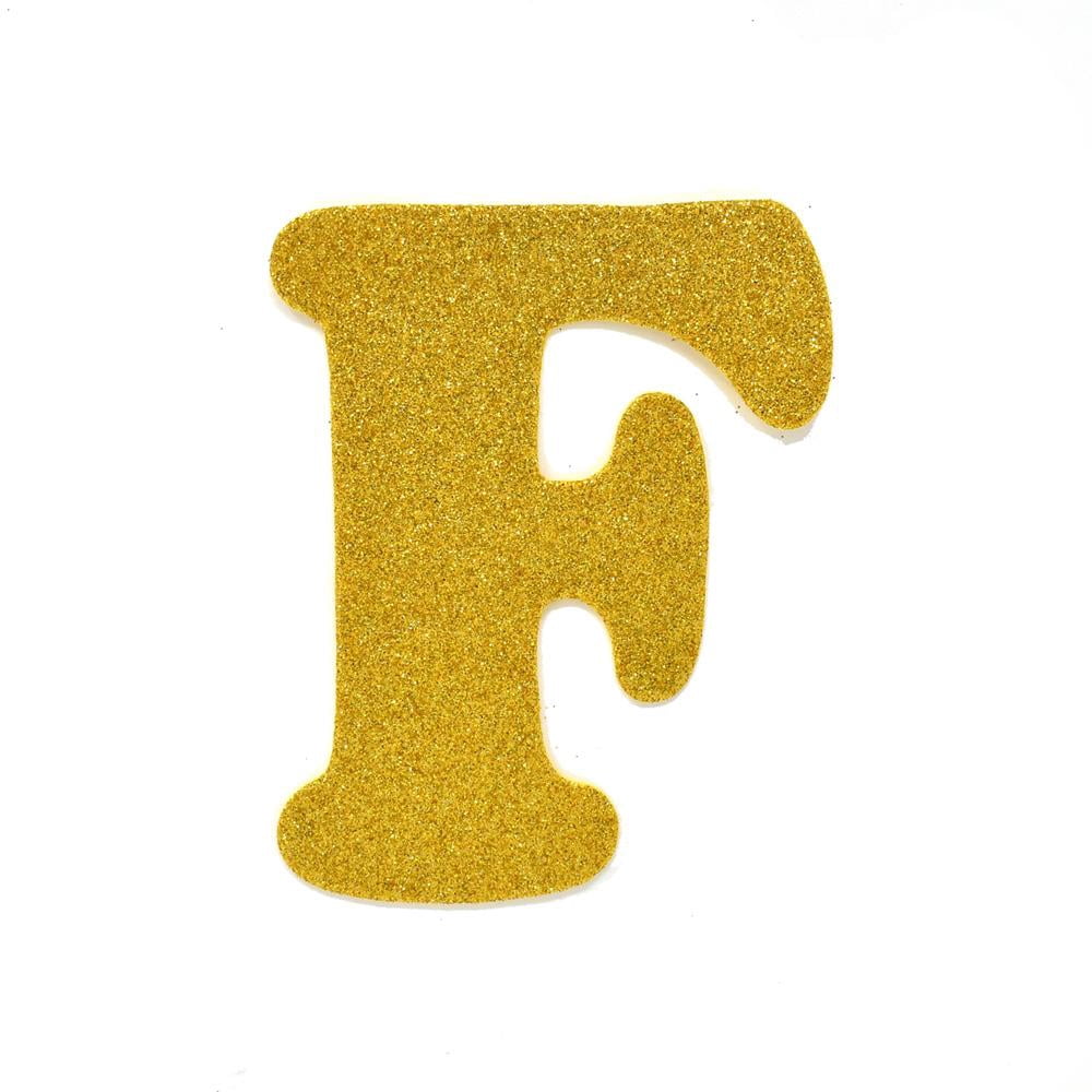 EVA Glitter Foam Letter Cut Out "F", Gold, 4-1/2-Inch, 12-Count ...