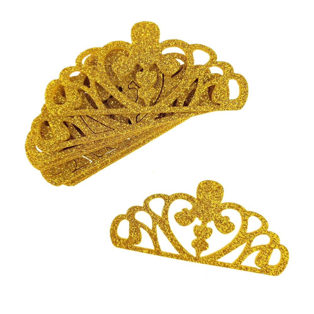 EVA Glitter Foam Tiara Crown Cut-Outs, Gold, 3-Inch, 10-Count - Walmart ...