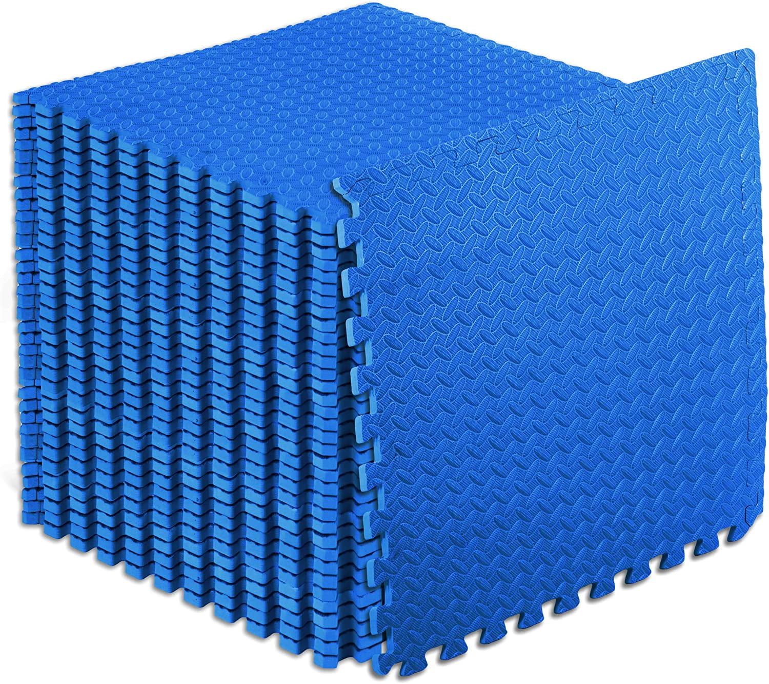 EVA Interlocking Foam Floor Tiles, ½-inch Exercise Puzzle Mat for Home ...