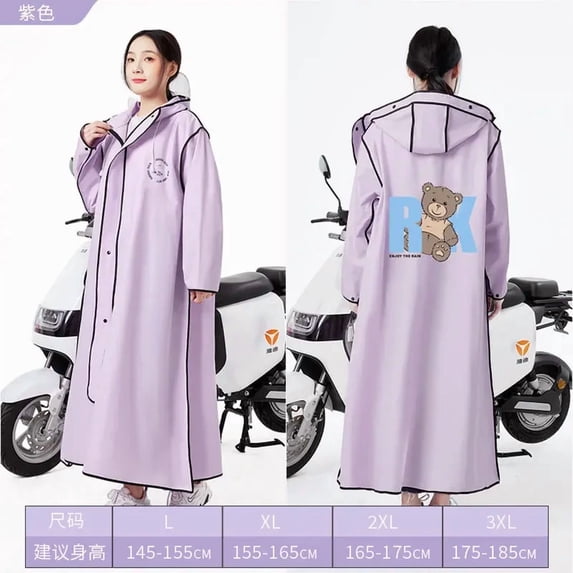 EVA Long Raincoat: Waterproof Zipper Rain Gear for Men & Women ...