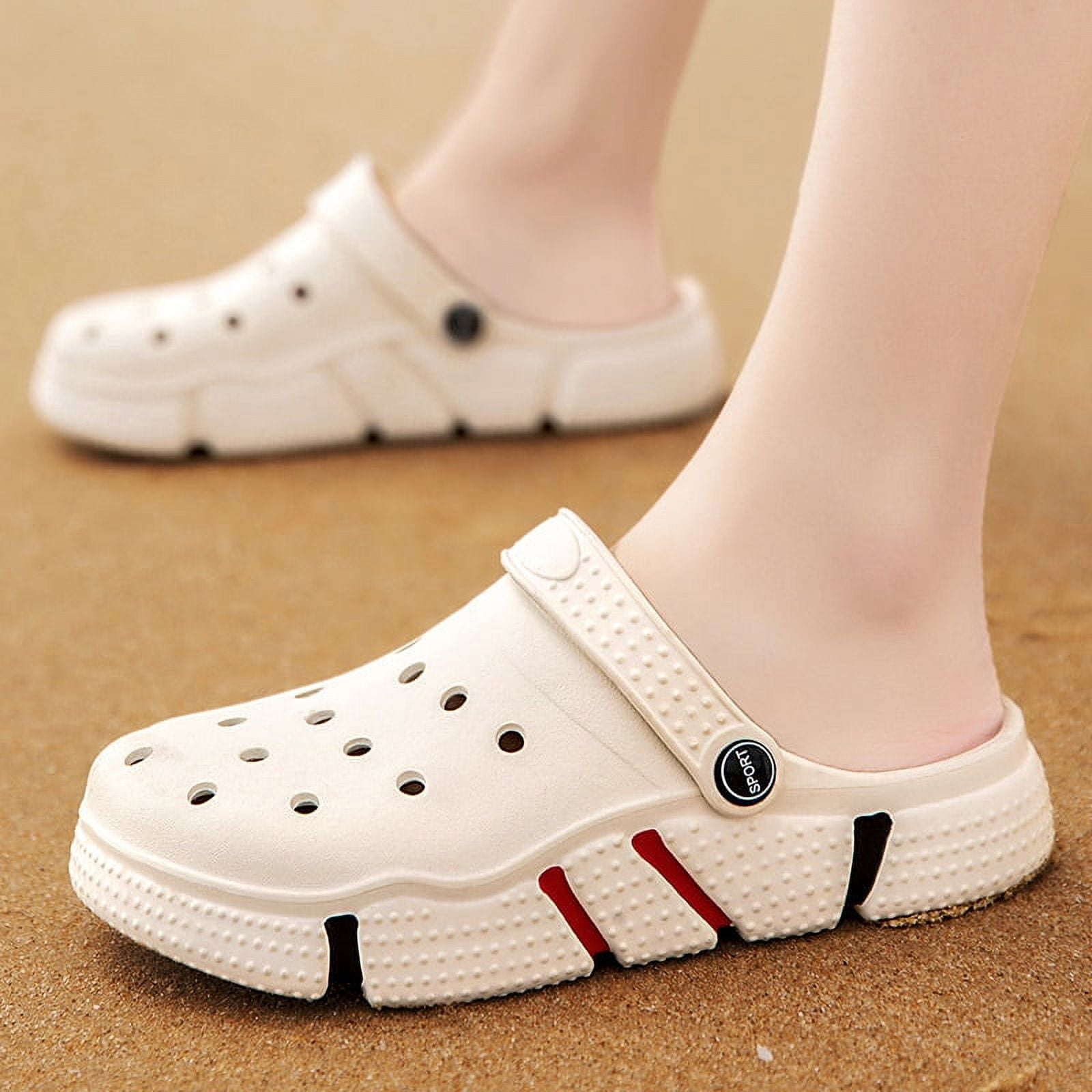 EVA Mules & Clogs with Buckle Closure, Beach Shoes Round Toe Beach ...