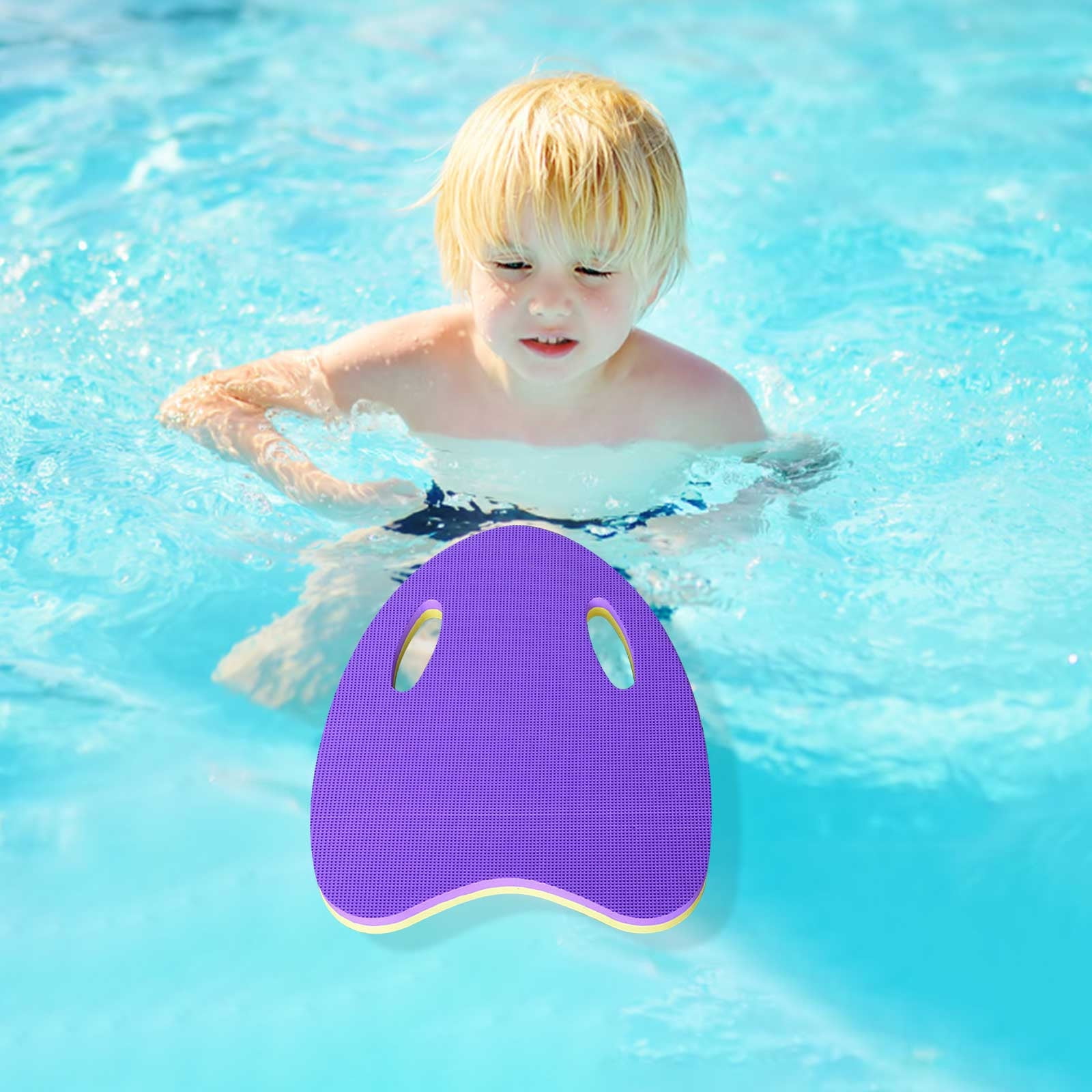 EVA Swimming Kickboard, Dual-Color Float Board with Ergonomic Handles ...
