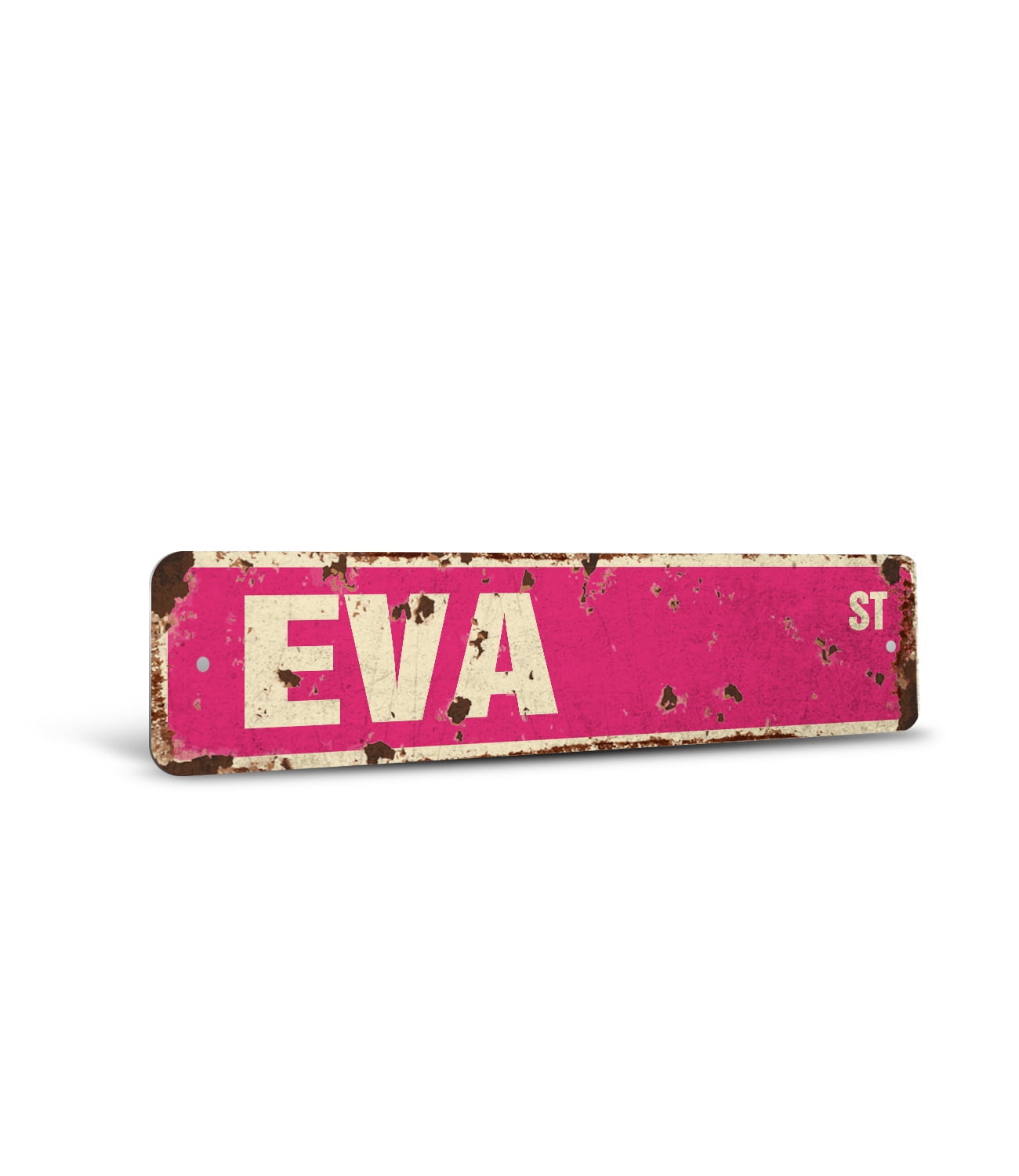 EVA Vintage Style Rustic Street Sign – Childrens Name Room Sign Retro ...