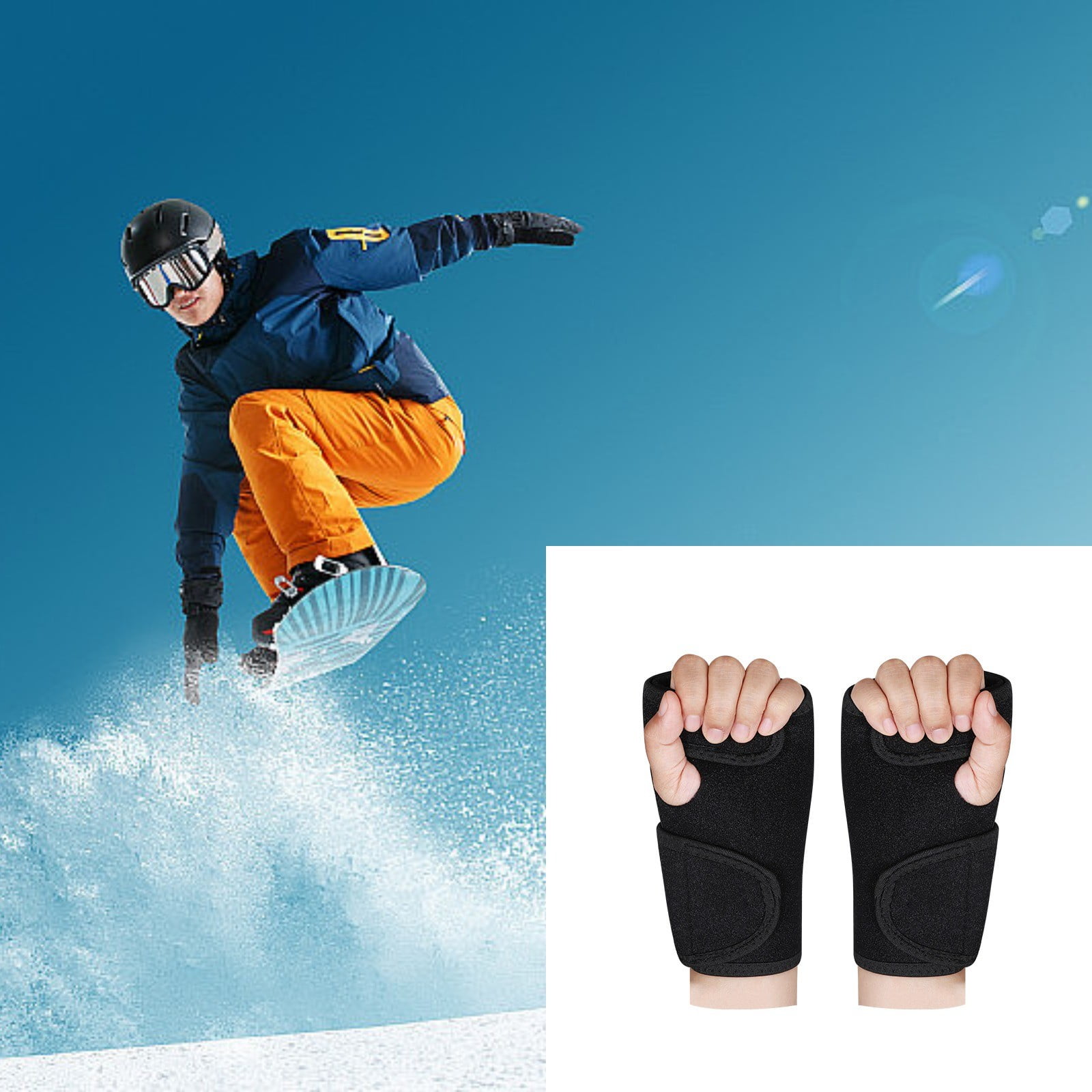 EVA Wrist Guards Protective Gear Set for Skating Sports - Adjustable Size Wristguards for Adults ...