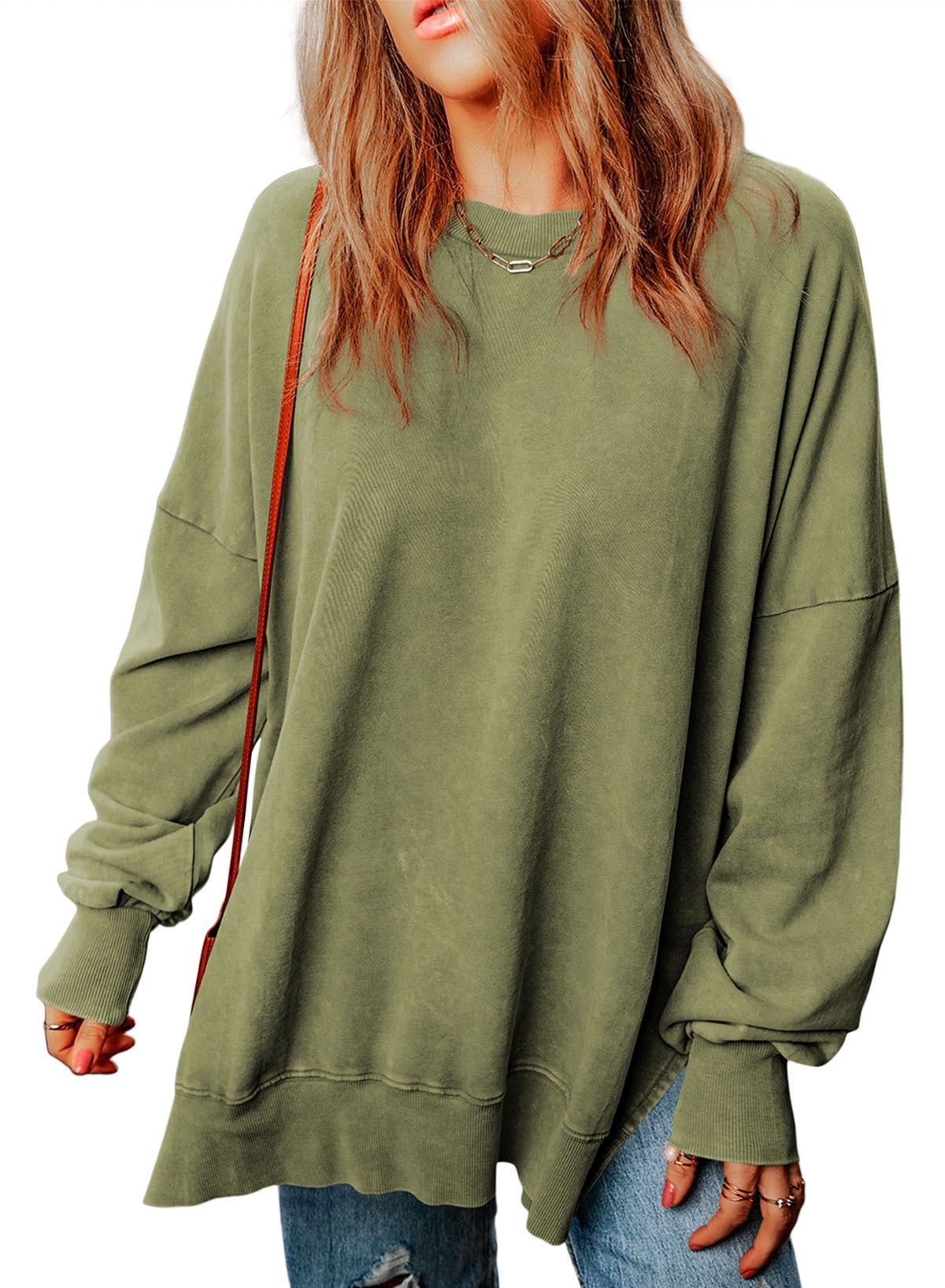 EVALESS Oversized Sweatshirt for Women Long Sleeve Casual Pullover ...
