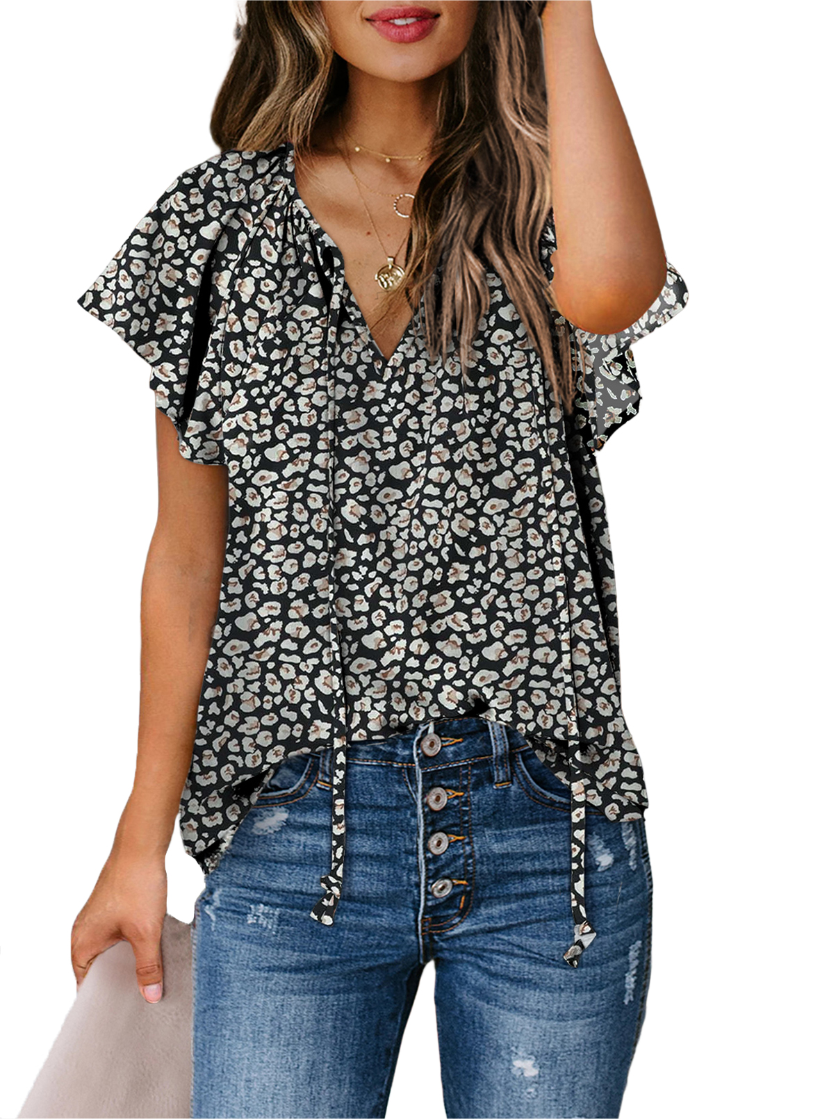 Patlollav Unisex Funny Printed Pattern Blouses Casual Soild Color Short Sleeve Tops - Walmart.com