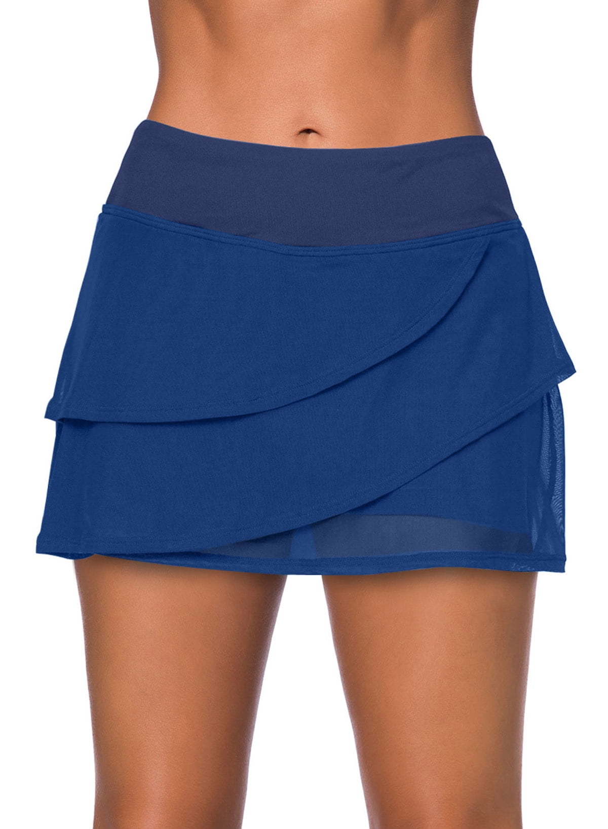 EVALESS Womens Swim Bottoms Summer Waistband Layered Swim Skirts ...