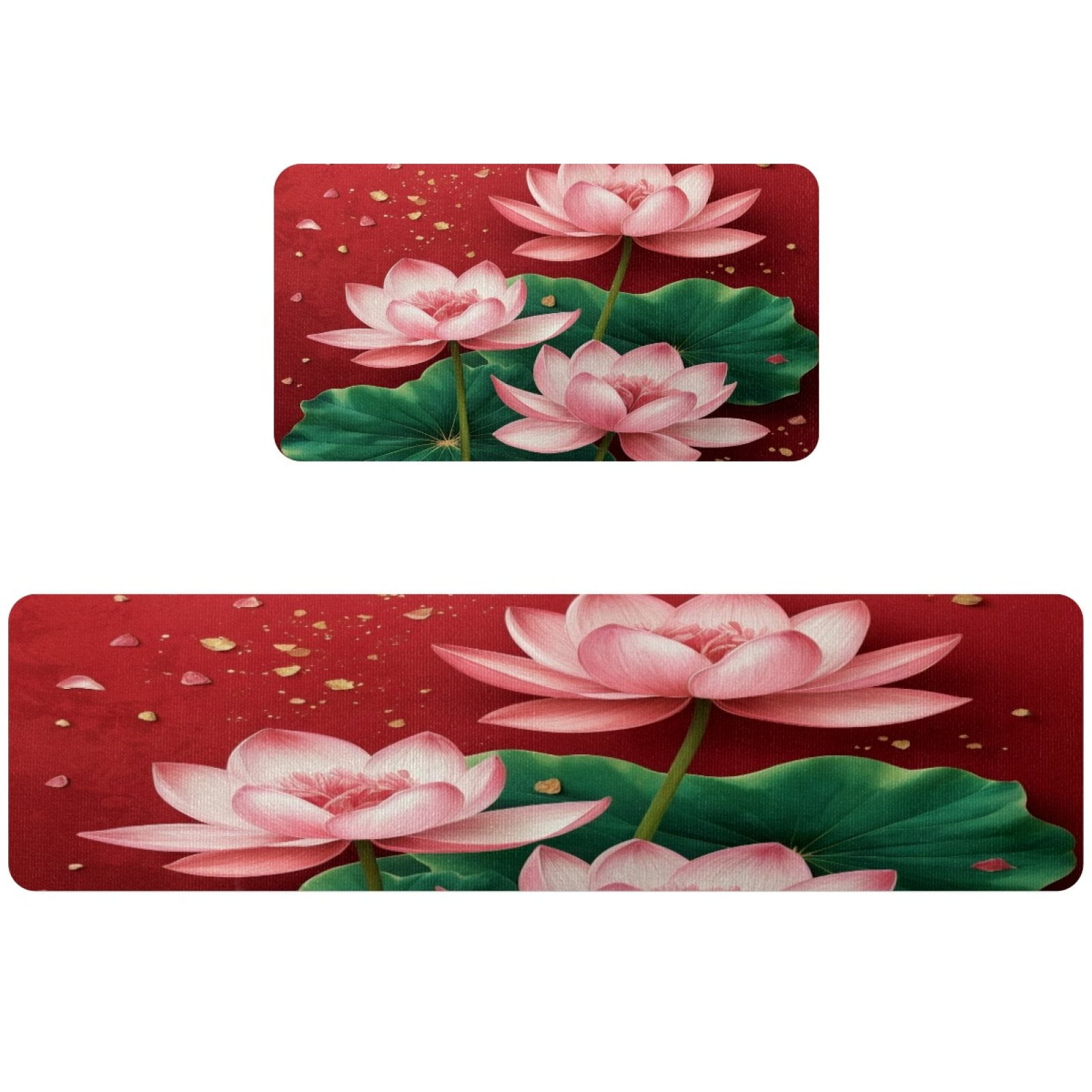 EVANLinism Comfort Kitchen Mat Set of 2 Non Slip Waterproof Joyful ...