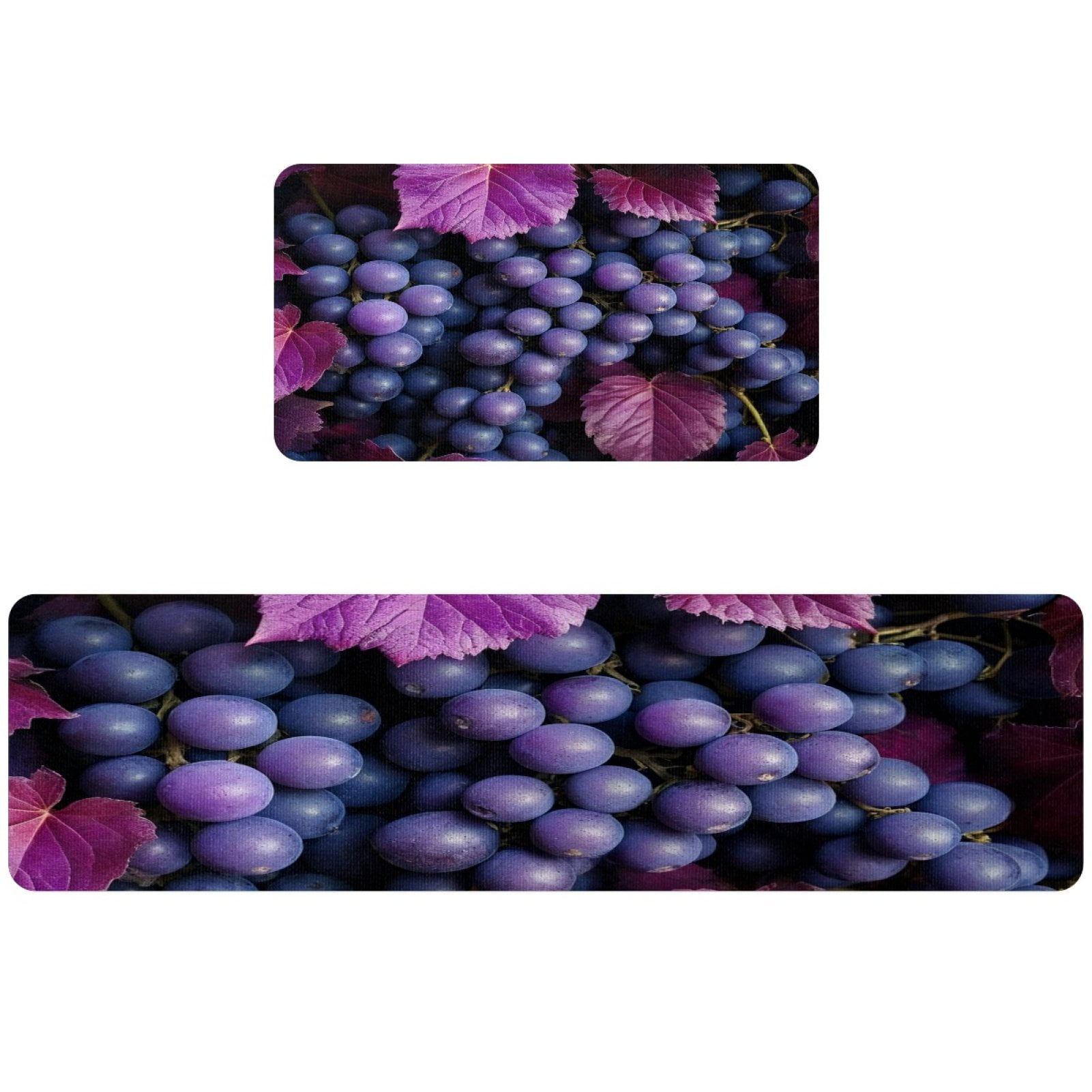 EVANLinism Comfort Kitchen Mat Set of 2 Non Slip Waterproof Moonlight ...