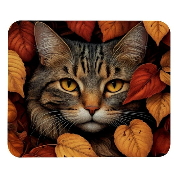 EVANLinism Fallen Leaf Civet Flower Cat Mouse Pad Square Washable ...