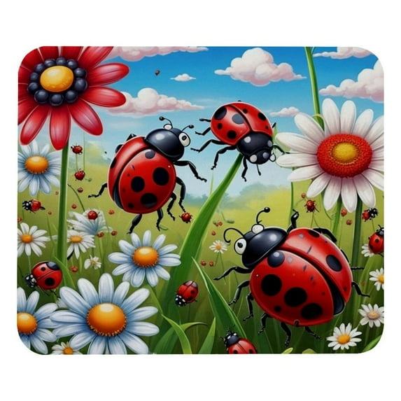 EVANLinism Ladybugs Dance in the Sky Mouse Pad Square Washable Mousepad ...