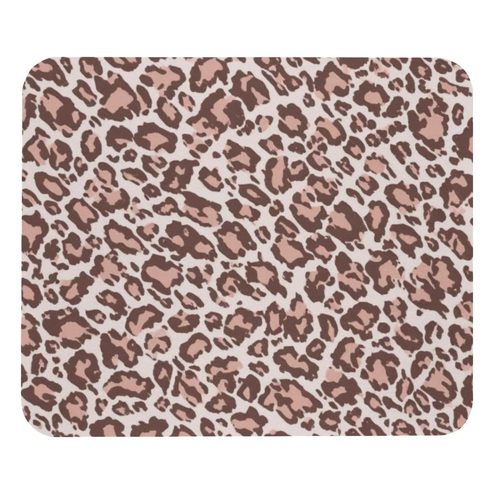 EVANLinism Light Pink Leopard Print Mouse Pad Square Washable Mousepad ...