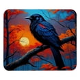 EVANLinism Maple Leaf Forest Sunset Crow Mouse Pad Square Washable ...