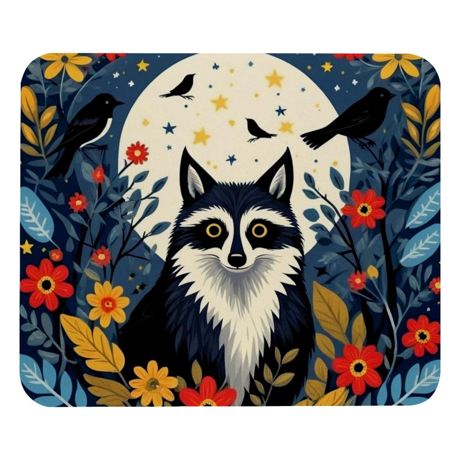 EVANLinism Night Glow Flowers Sloth Mouse Pad Square Washable Mousepad ...