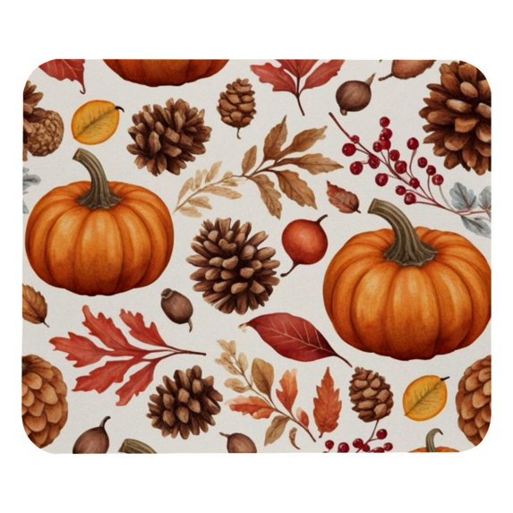 EVANLinism Pinecone Pumpkin Yellow Mouse Pad Square Washable Mousepad ...
