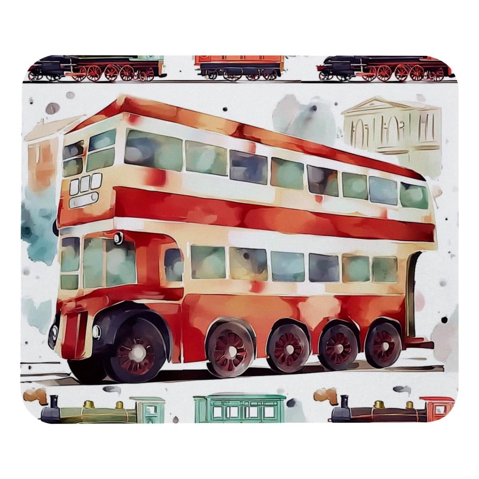 EVANLinism Vintage Retro Train Mouse Pad Square Washable Mousepad Anti ...
