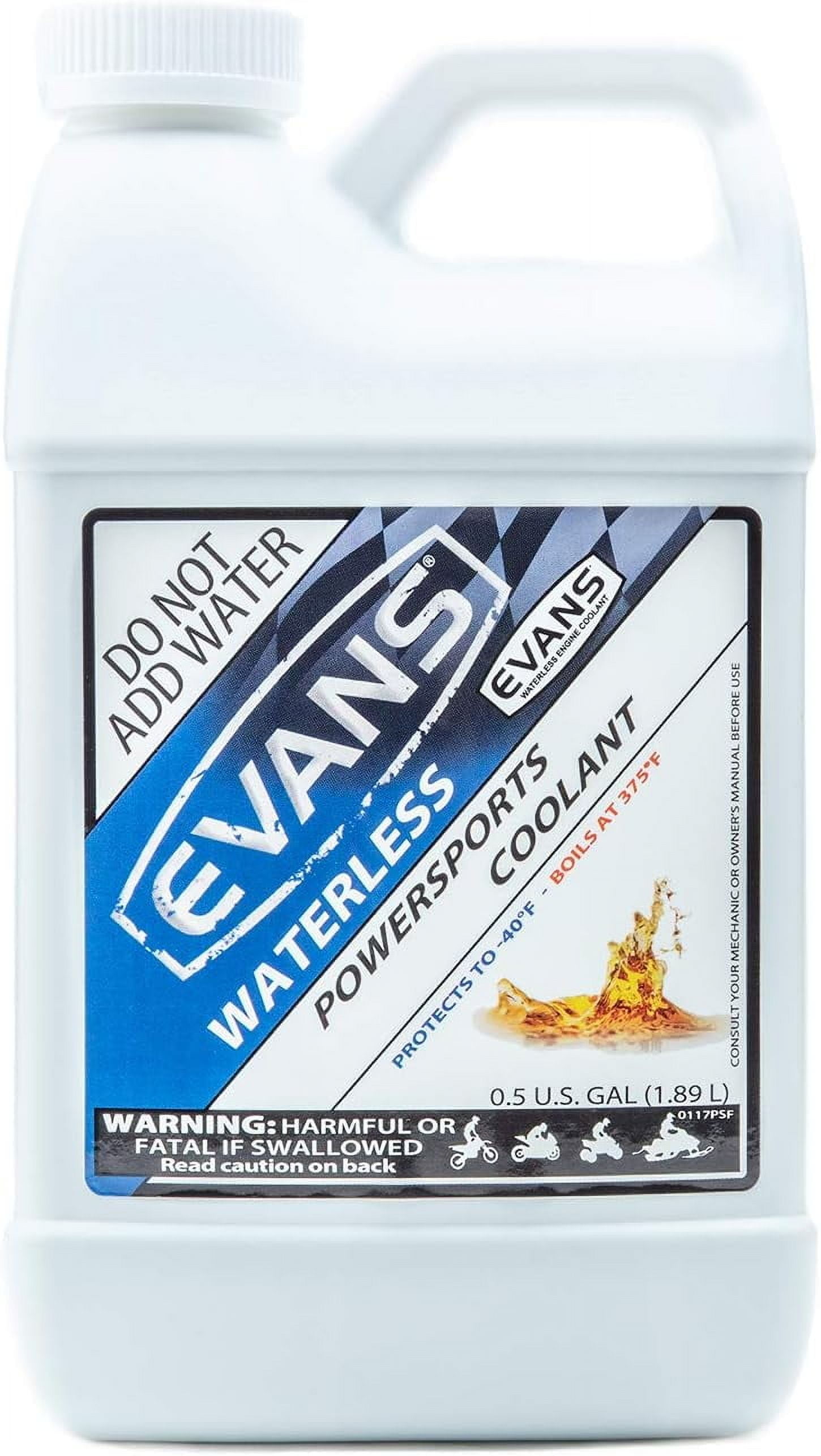 EVANS Coolant EC72064 Powersports Waterless Engine Coolant, 1/2 gallon ...
