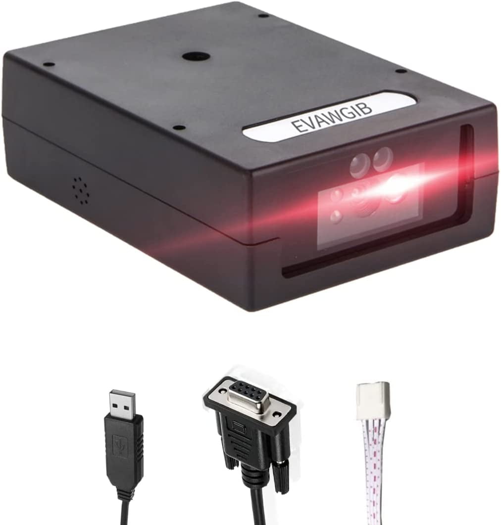 EVAWGIB Embedded Mini USB Fixed Mount Barcode Scanner Scan Engine, CMOS ...