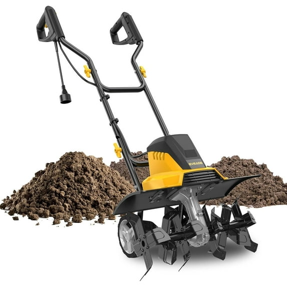 EVEAGE Electric Corded Garden Tiller and Cultivator, 120V 18-Inch 13 ...