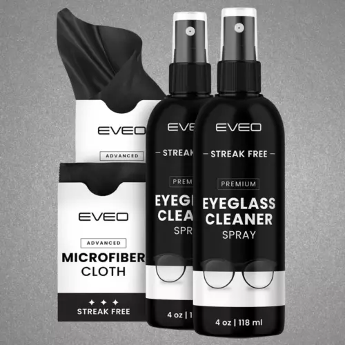 EVEO Eyeglass Cleaner Spray - Screen & Eye Glasses Kit - 8oz (4oz x 2 ...
