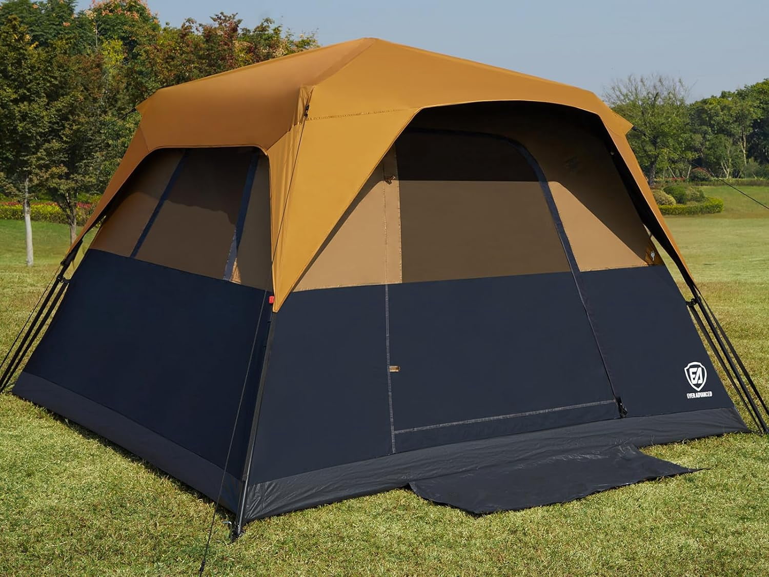 EVER ADVANCED 6 Person Camping Tent, Blackout Design Tent for Instant ...