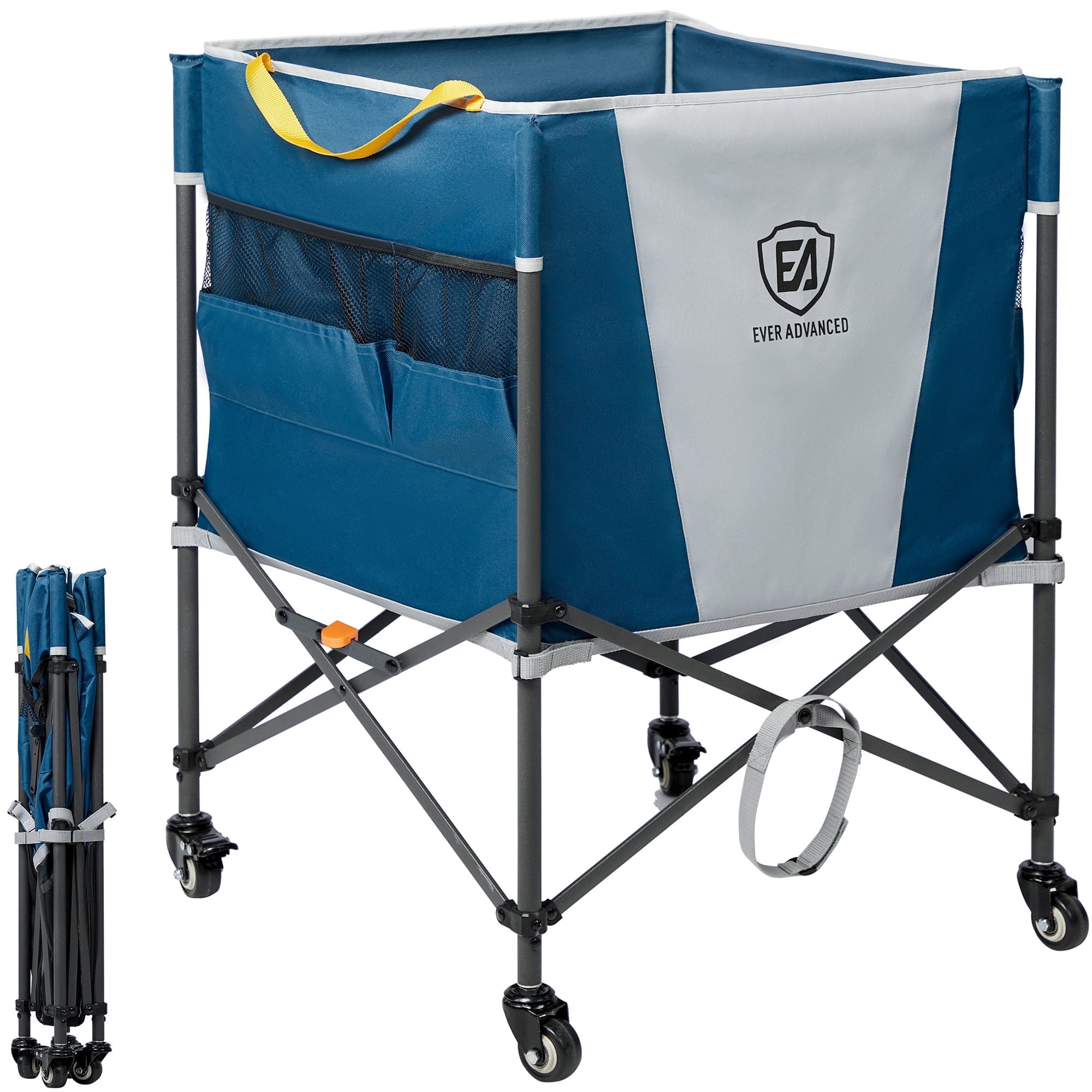 EVER ADVANCED Ball Storage Cart with Lockable Wheels, Large Capacity ...