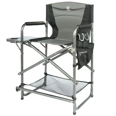 Faulkner FLK-43948 Deluxe Aluminum Folding Director Chair - Black ...