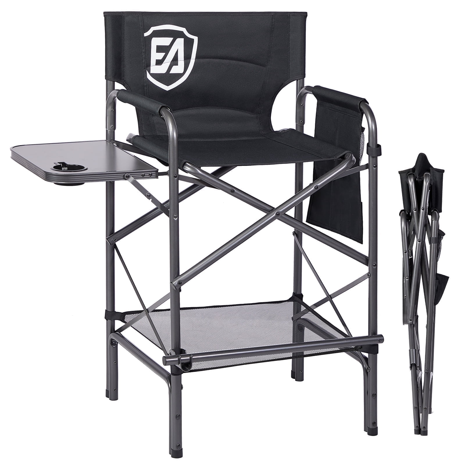 EVER ADVANCED Tall Directors Camping Chair 30.7" Seat Height, Folding ...