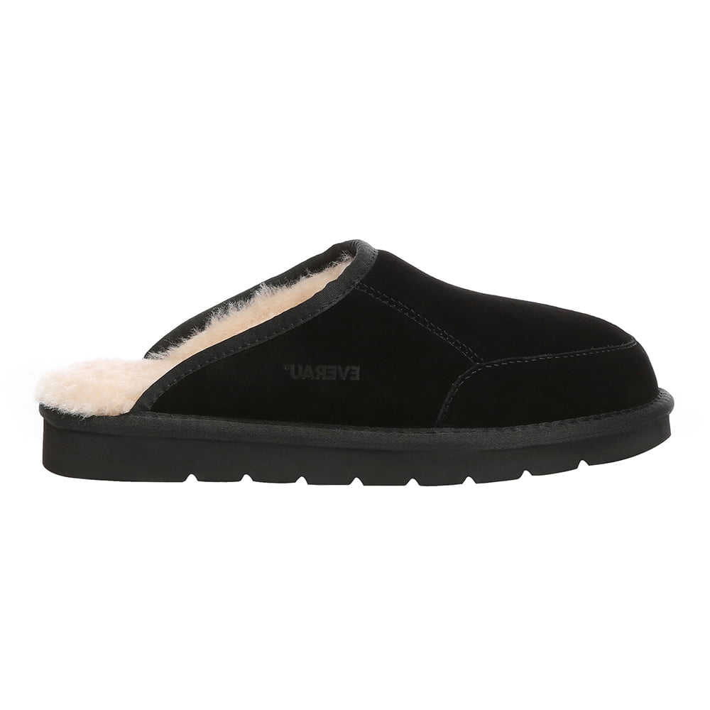 EVER AU Men Lark Slippers - Black - Walmart.com