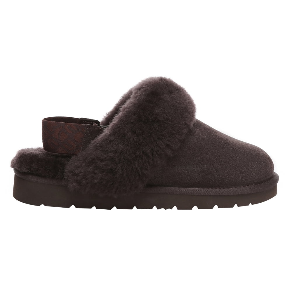 EVER AU Women Pelican Removable Strap Slingback Slippers - Chocolate ...