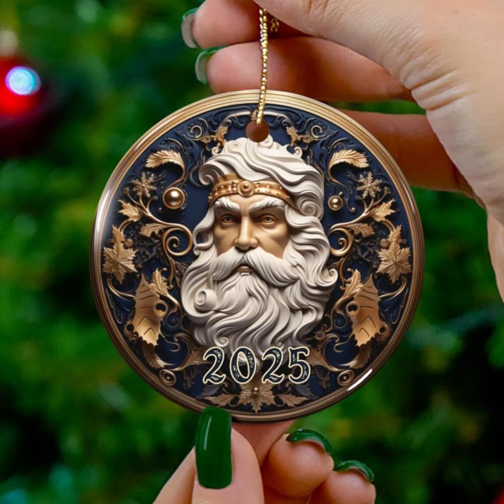 EVERA 2025 Chris.Tmas Ornament, Golden Father Chris.Tmas San.Ta Tree ...