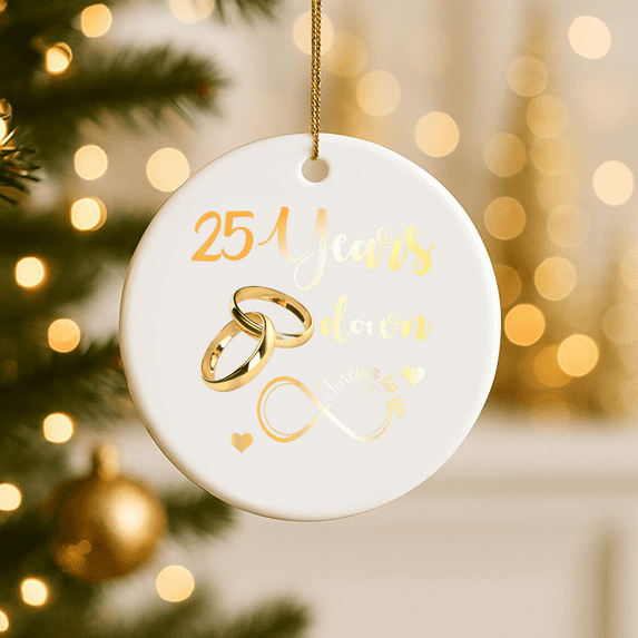 EVERA 27Th Wedding Anniversary Ornament Couples Husband Wife 27 Years Ornament Anniversary Gift ...