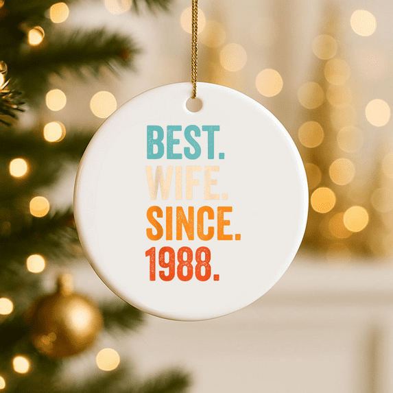 EVERA Best Wife Since 1988, 37Th Wedding Anniversary Ornament ...