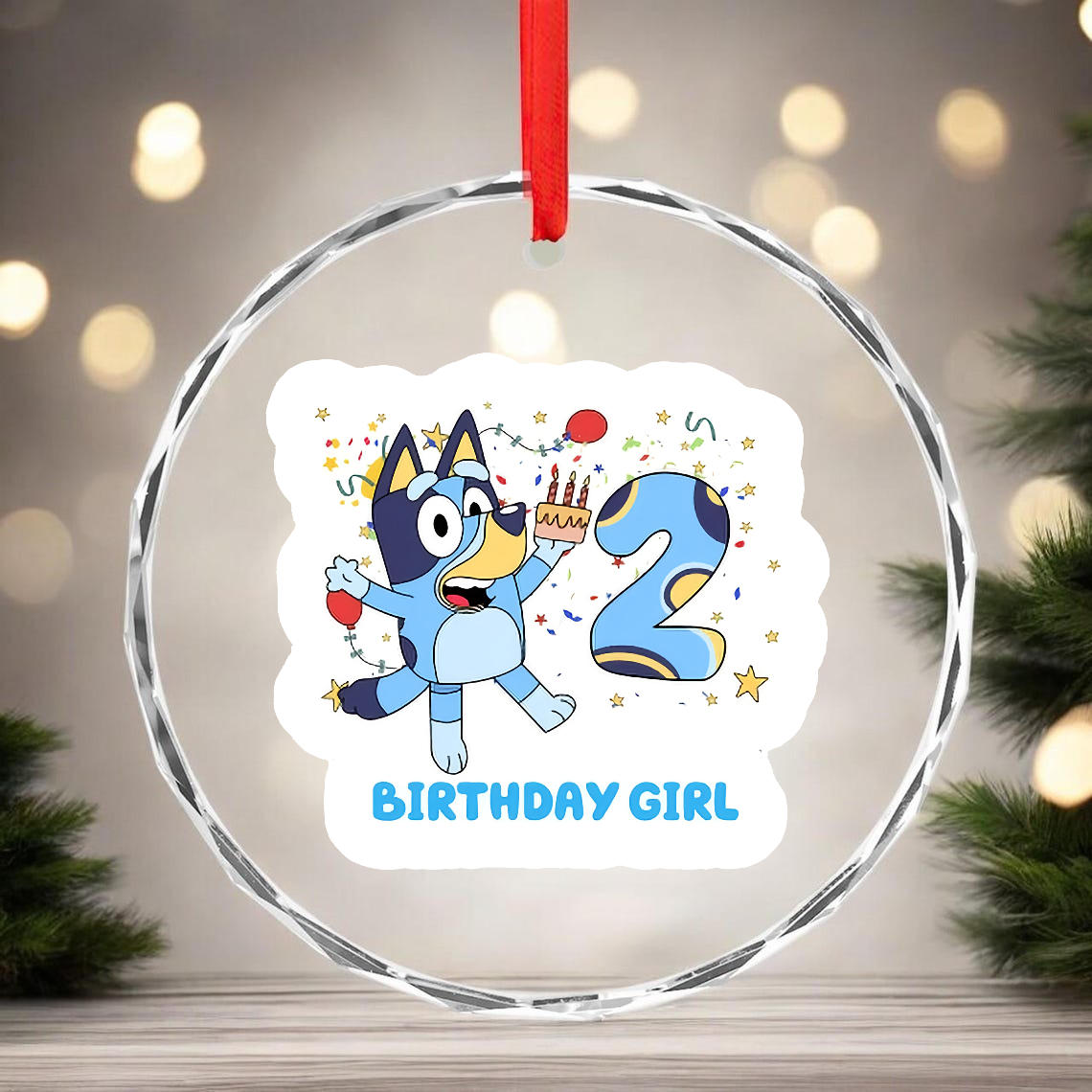 EVERA Bluey And Bingo 2 Year Buley Family Ornament Bluey Ornament For ...
