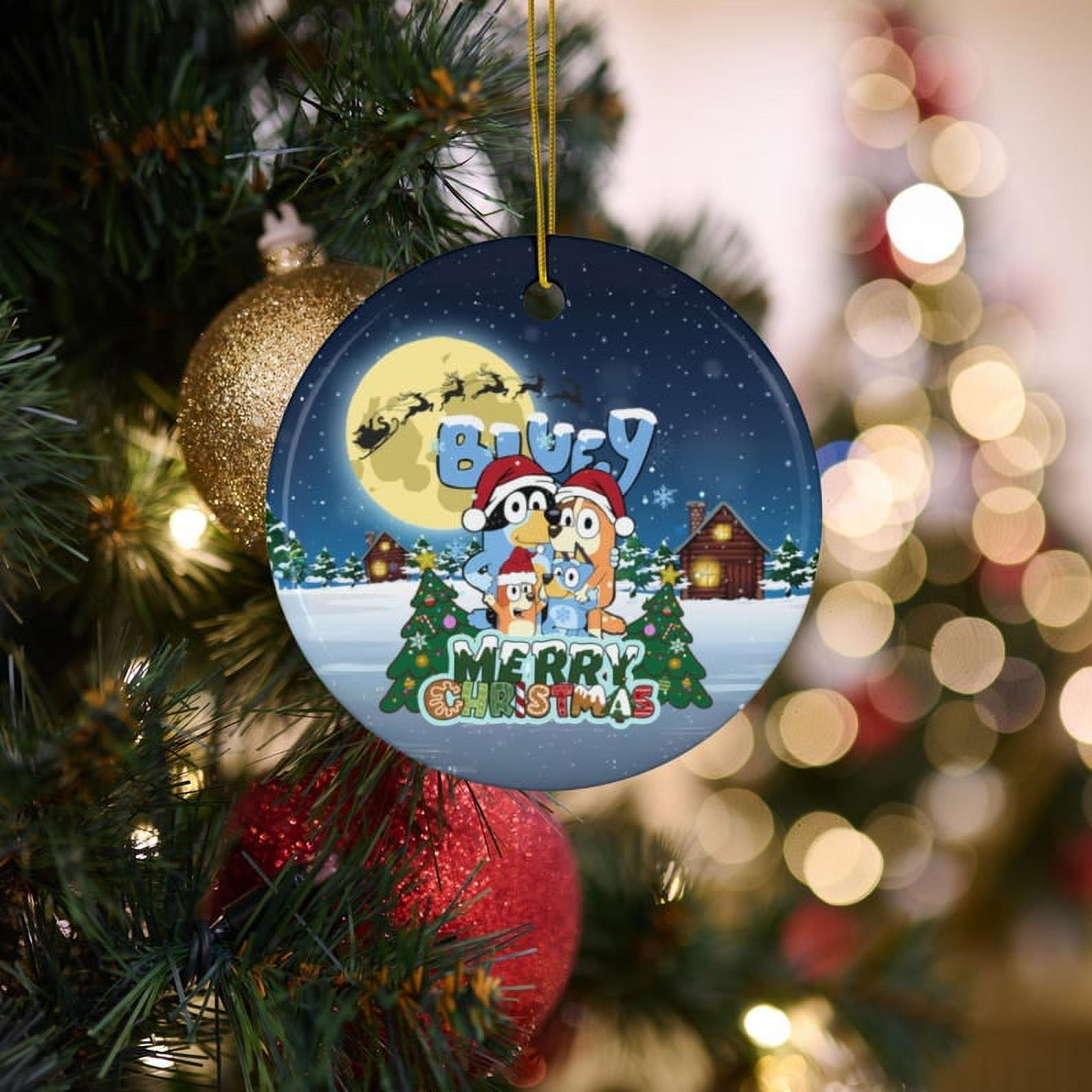 EVERA Bluey And Family Ceramic Chris.tmas Ornament 2025, Bluey Chris ...