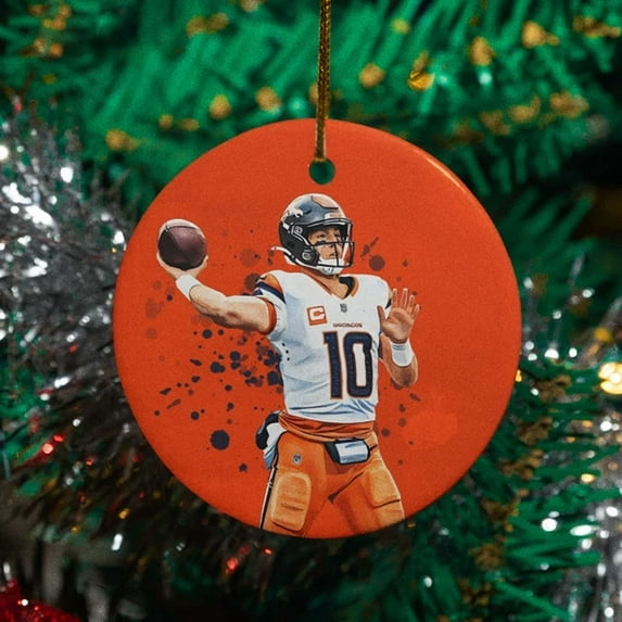 EVERA Bo Nix #10 Inspired Ceramic Xmas Ornament - Denver Fans Tribute ...