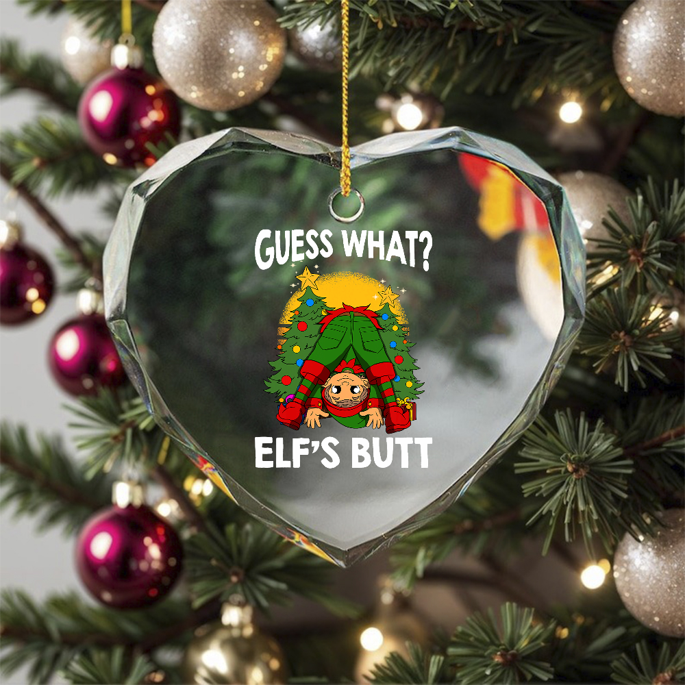 EVERA Chris.tmas Elf Guess What Elf'S Butt Funny Chris.tmas' Ornament ...