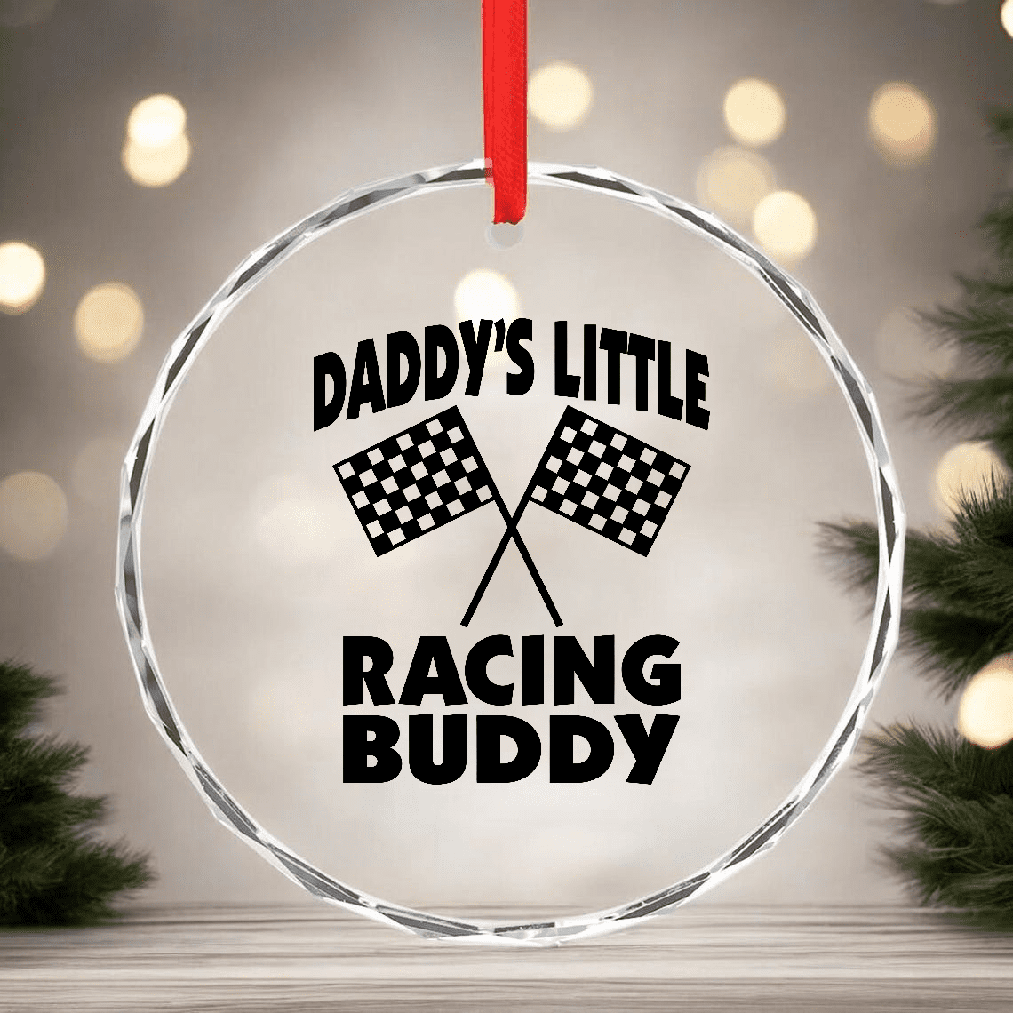 EVERA Daddy'S Racing Buddy Cute Race Car Ornament Racing With Daddy ...