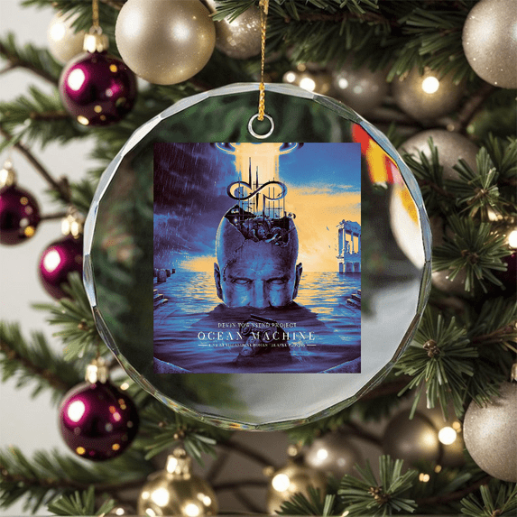 EVERA Devin Ocean Machine Inspired Graphic Design Fun Fan Collectible, Glass Ornament ...