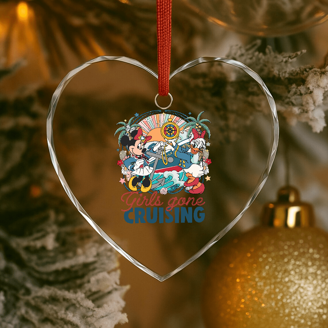EVERA Disney Girls Cruise Ornament, Minnie And Daisy Cruise Ornament ...