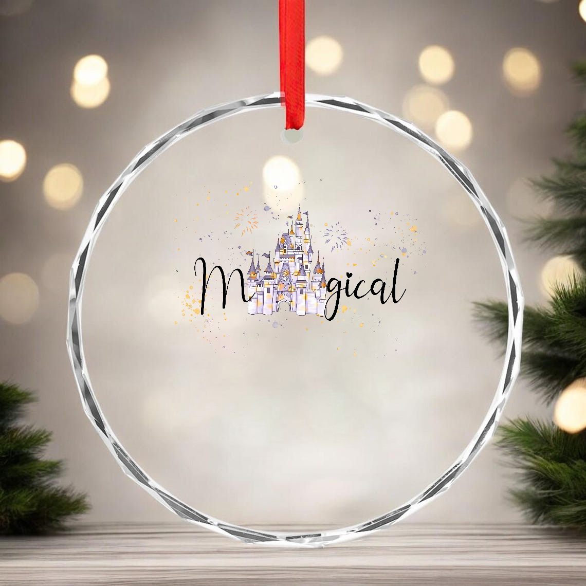 EVERA Disney Magical Ornament, Disney Castle Ornament, Disney Womens ...