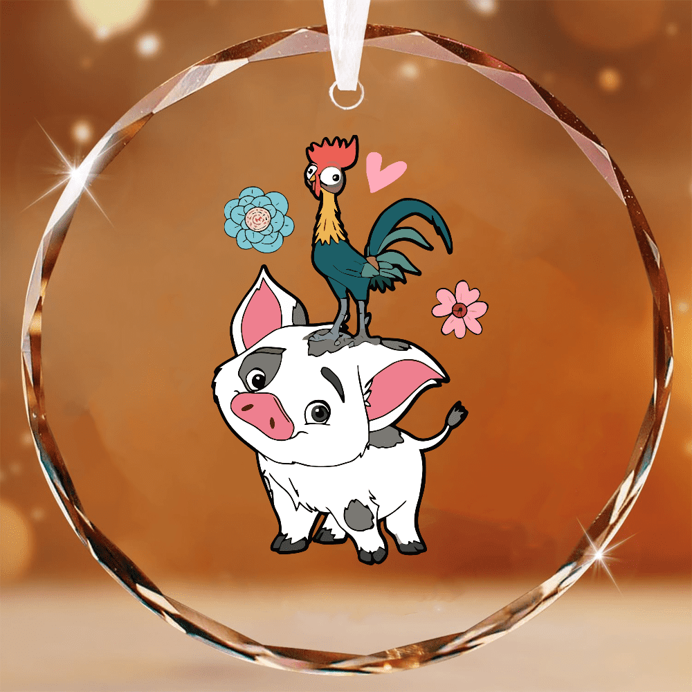 EVERA Disney Moana Ornament Hei Hei And Pua Floral Vacation, Chris.Tmas ...