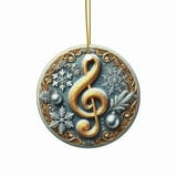 EVERA Elegant Treble Clef Ceramic Ornament Perfect Gift Music Lovers ...