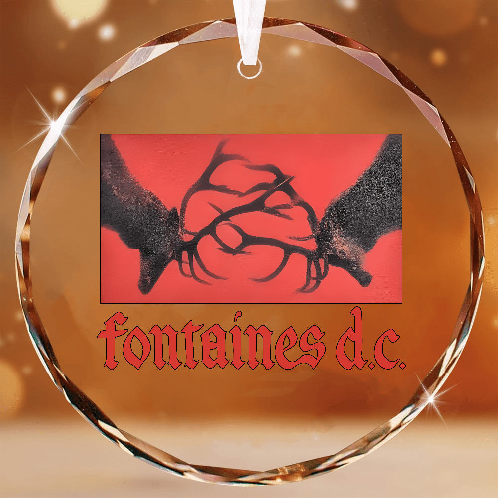 EVERA Fontaines D.C. Gothic Logo Ornament Band, Chris.Tmas Glass ...