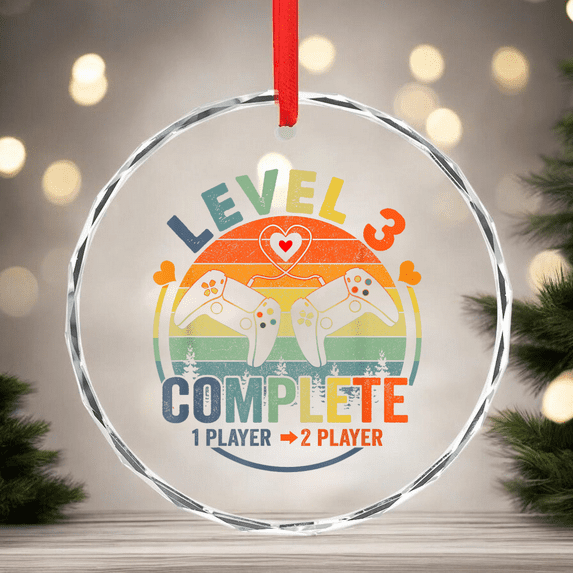 EVERA Gamer 3Rd Wedding Anniversary Level 3 Complete Anniversary Ornament Anniversary Gift ...