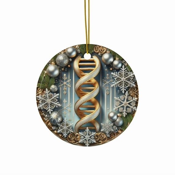 EVERA Gold Dna Helix Ceramic Ornament Perfect Gift Science Enthusiasts ...