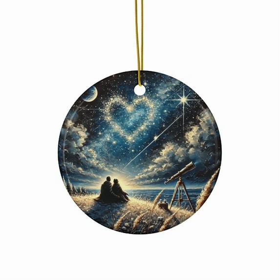 EVERA Heart Constellation Stargazing Night Sky Ornament Printed On ...